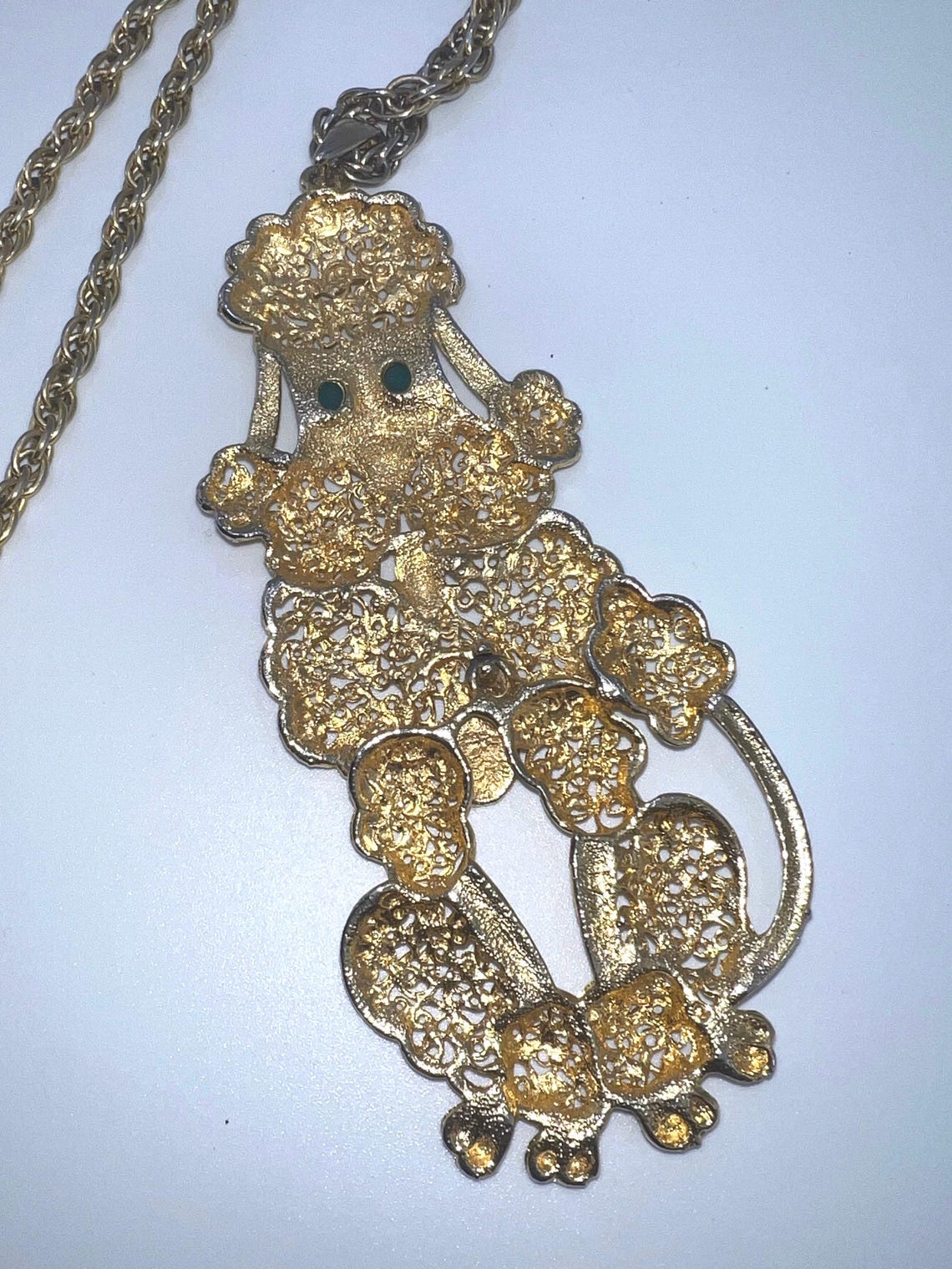 1970 Huge Articulated Poodle Pendant Necklace - Etsy