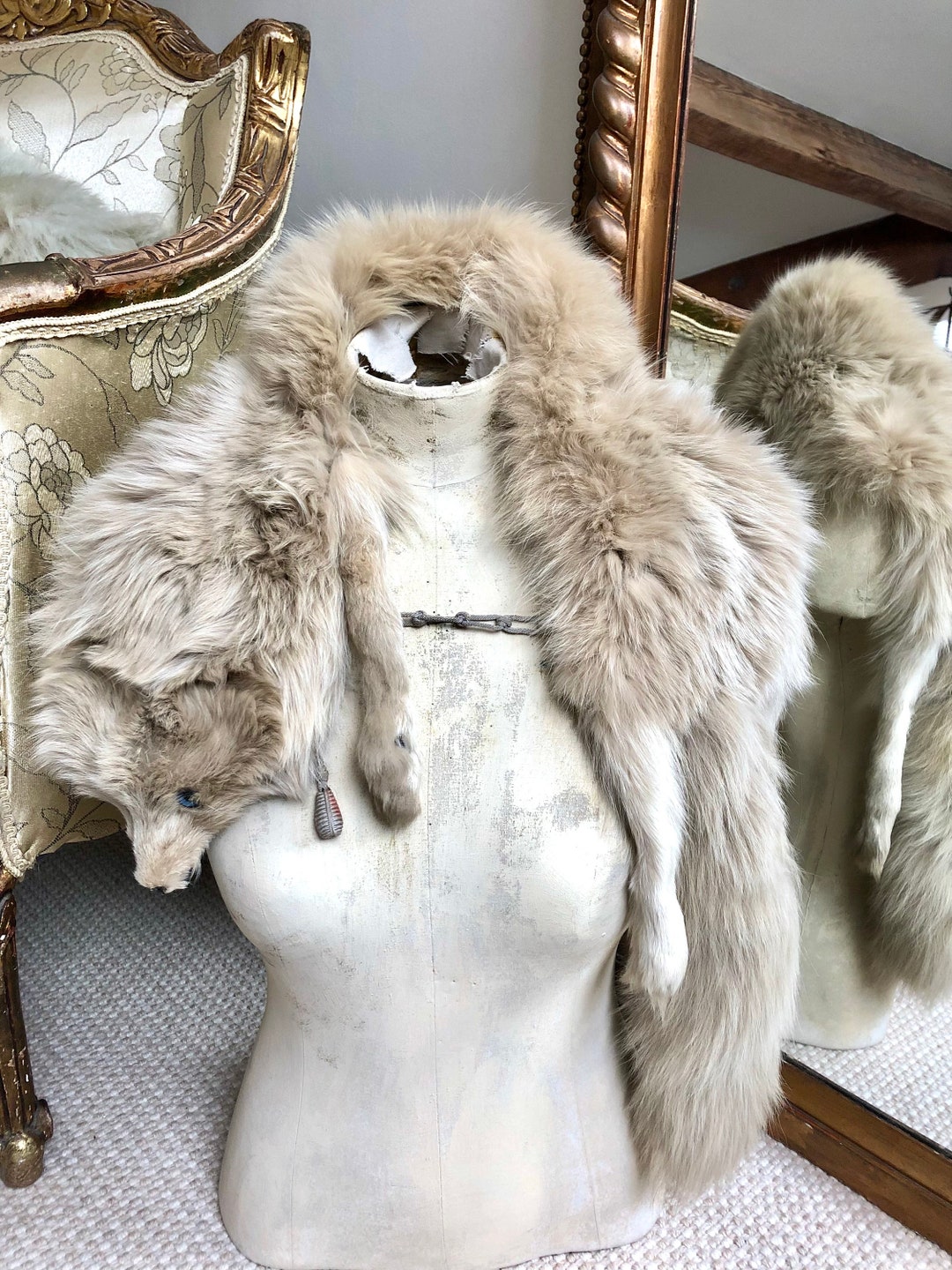 Vintage Harrods Art Deco Style 1940s Fox Fur Collar - Etsy