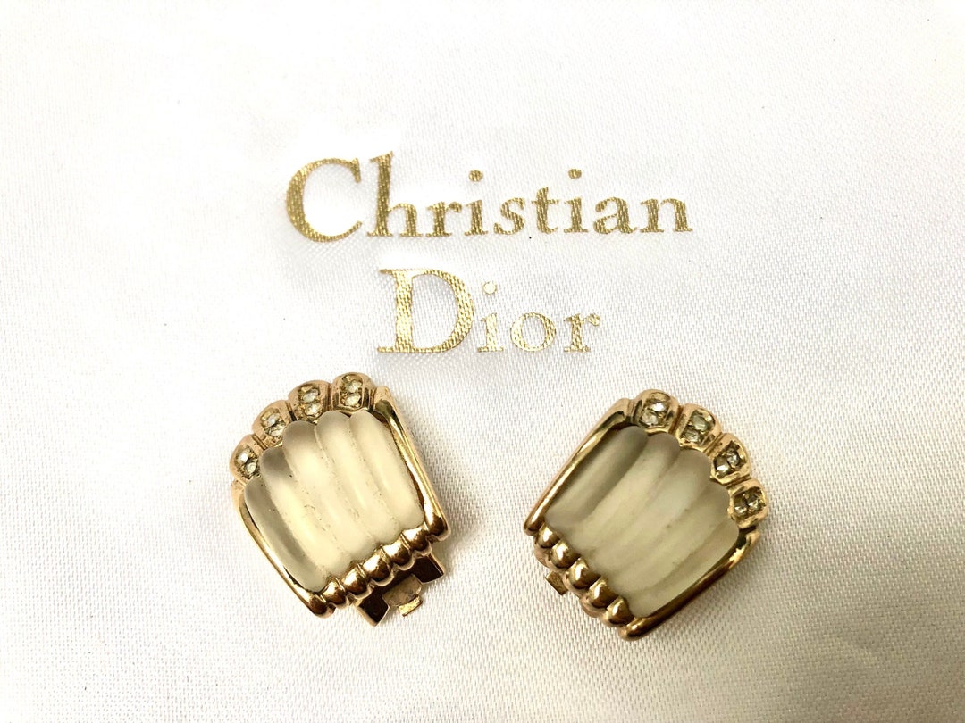 Vintage Christian Dior Art Deco Style Clip Earrings - Etsy