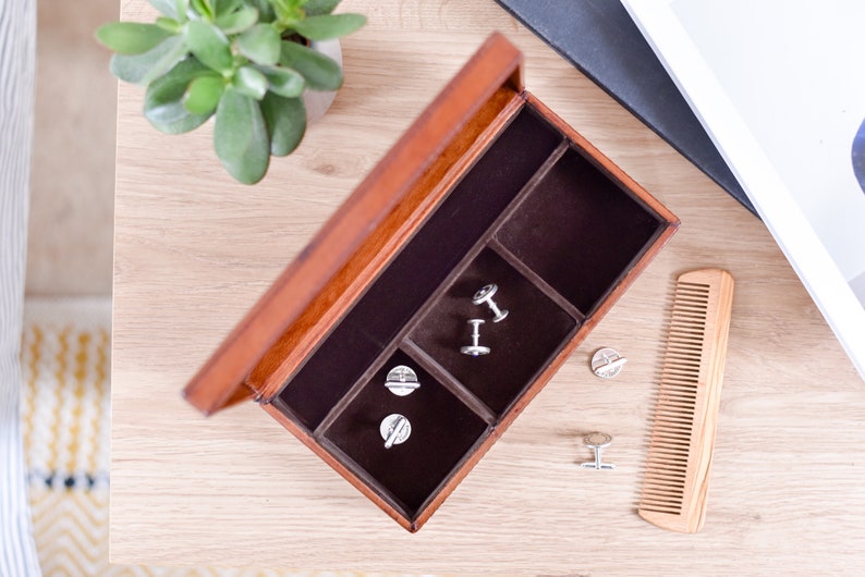 Personalised Leather Cufflink Box "daddy's Cufflinks" - Etsy