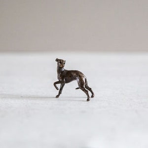 Miniature Bronze Whippet Statue - 8th Anniversary Gift - Dog Lovers ...