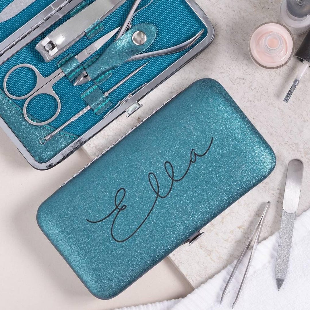 Personalised Emerald Mini Manicure Set - Nail Care - May Birthday Gift ...