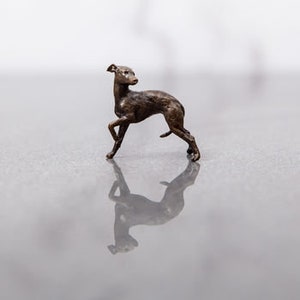 Miniature Bronze Whippet Statue - 8th Anniversary Gift - Dog Lovers ...