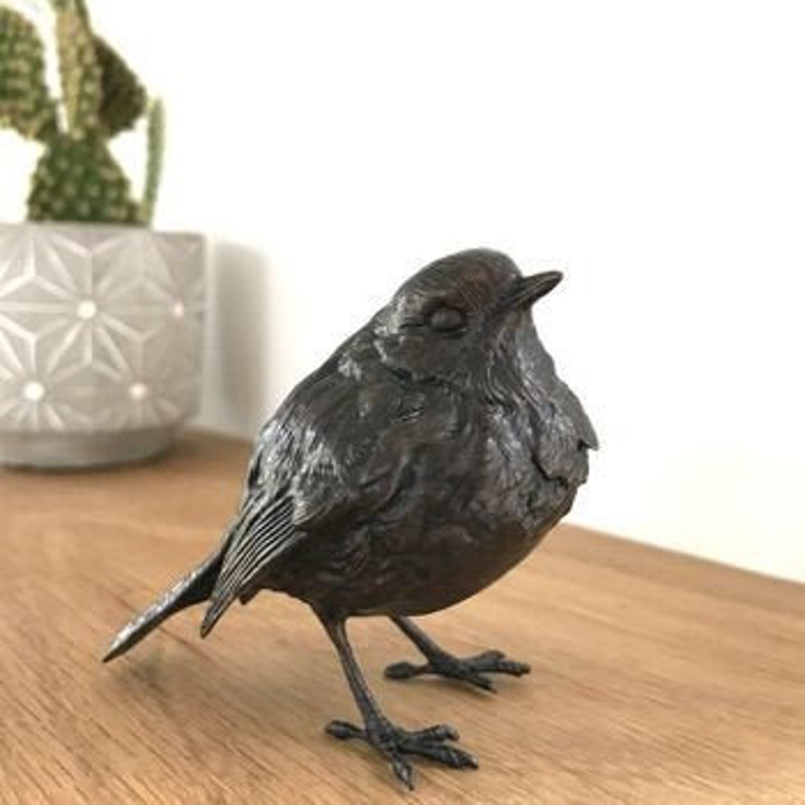 Limited Edition Bronze Robin Sculpture 8th Anniversary - Etsy UK