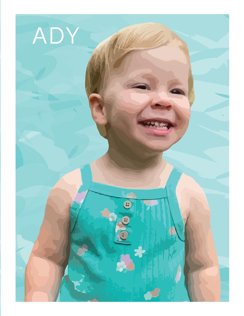 Custom Art Portrait, Custom Digital Artwork, Personalized Portrait ...