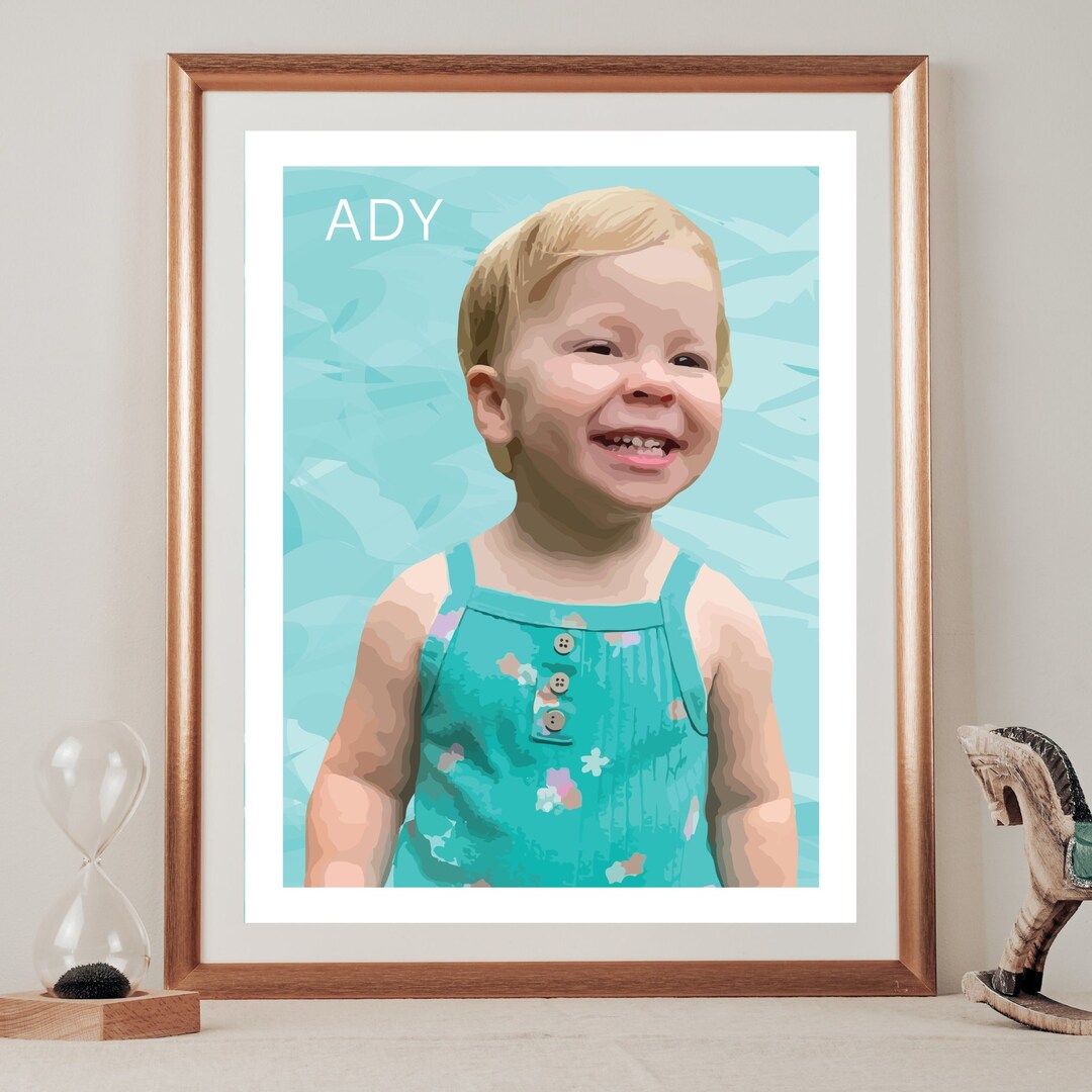 Custom Art Portrait, Custom Digital Artwork, Personalized Portrait ...