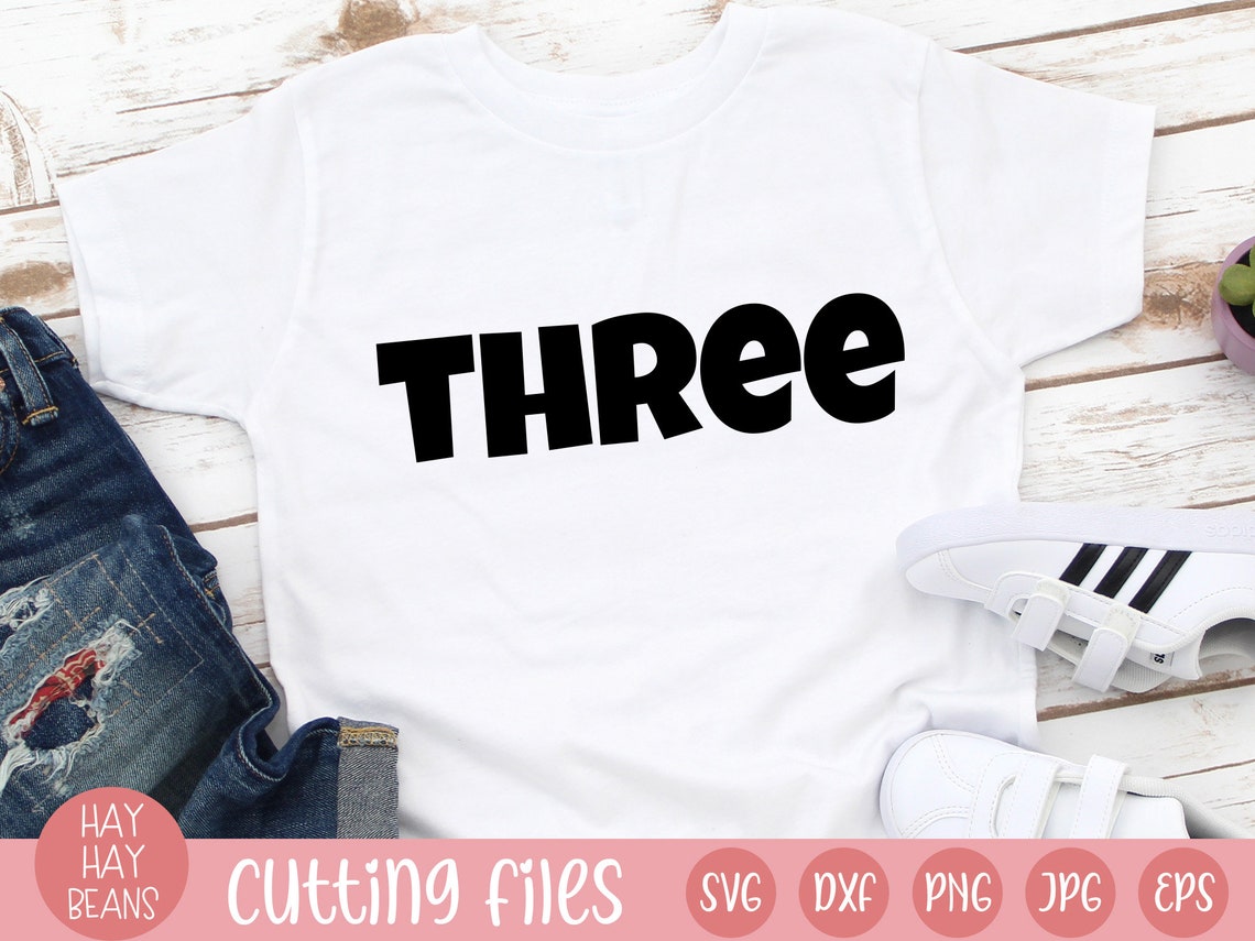 Three SVG Three Years Old Svg Birthday Boy Svg Third - Etsy