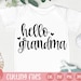 Hello Grandma Svg | Pregnancy Announcement Svg | Baby Announcement Svg ...