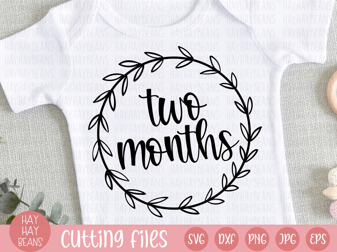 Two Months Svg Baby Milestones Svg Baby Svg Second Month - Etsy