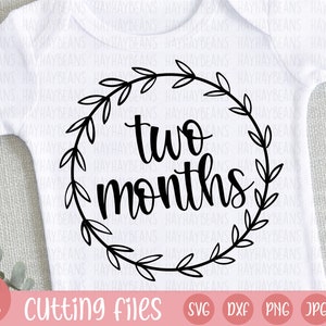 Two Months Svg | Baby Milestones Svg | Baby Svg | Second Month Svg ...