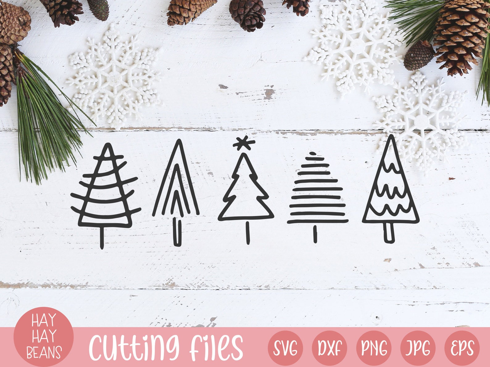 Christmas Trees Svg Happy Holidays Svg Merry Christmas Svg | Etsy