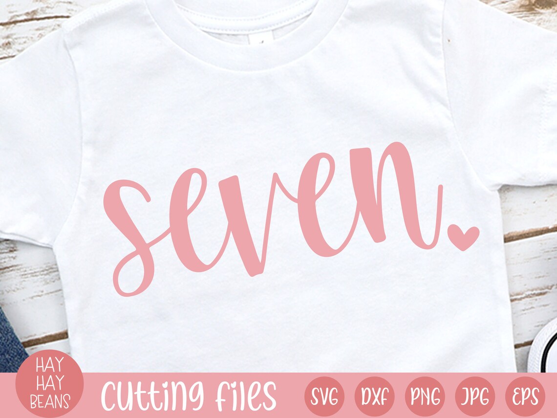 Seven SVG Seventh Birthday SVG Girl Birthday Svg Bday - Etsy