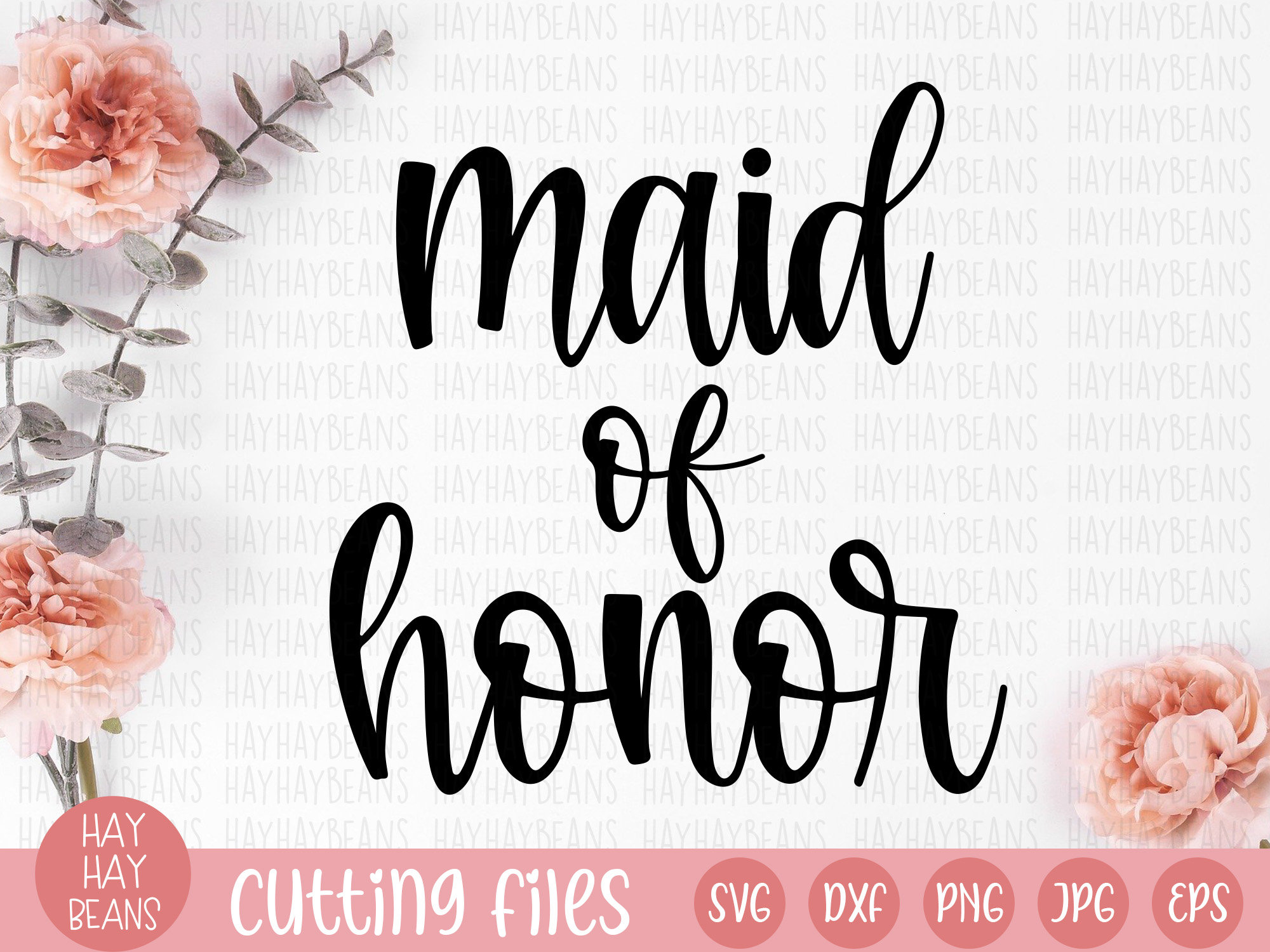 Bride Svg Bridesmaid Svg Maid of Honor Svg Wedding | Etsy