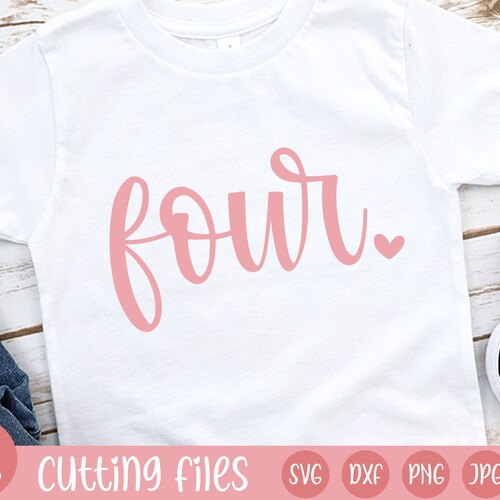 Four SVG Fourth Birthday Svg Birthday Girl Svg 4th - Etsy