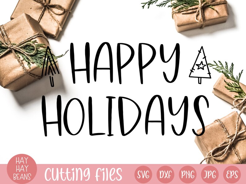Happy Holidays Svg Christmas Svg Holidays Svg Happy - Etsy
