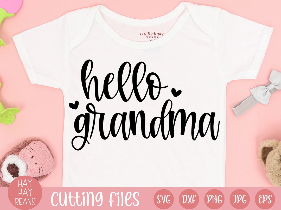 Hello Grandma Svg Pregnancy Announcement Svg Baby - Etsy