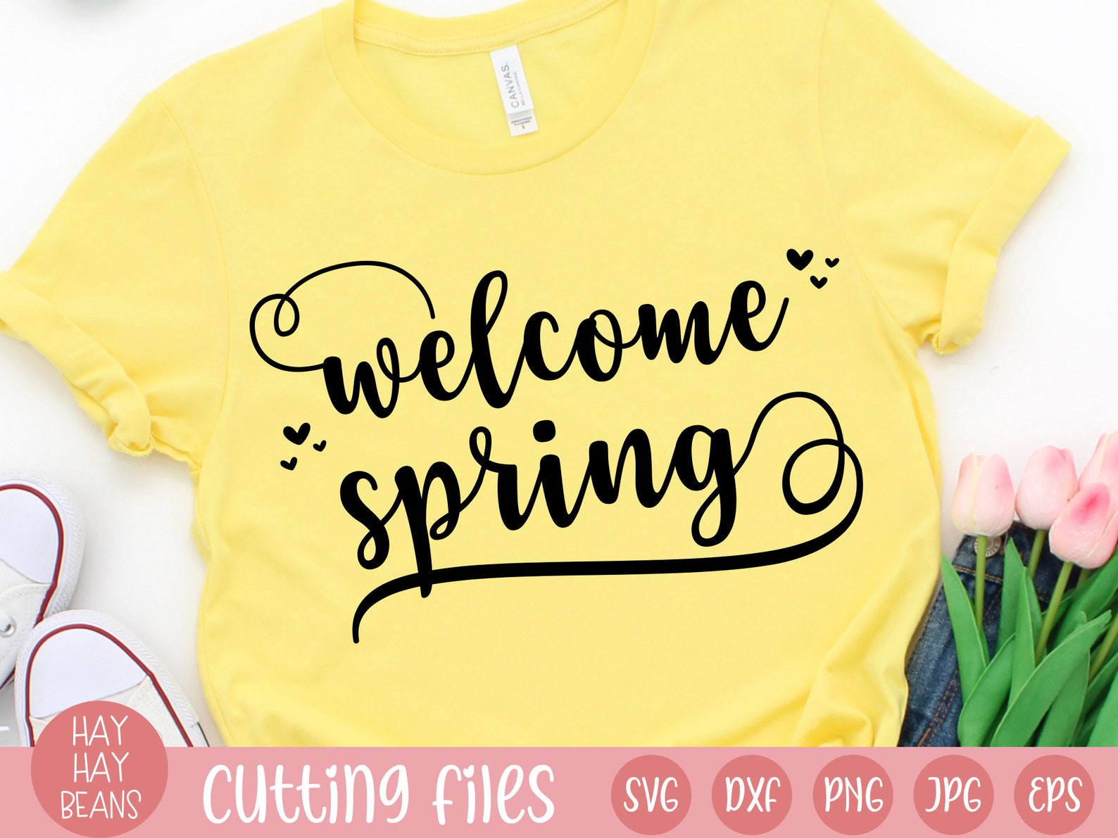 Welcome Spring SVG Welcome Svg Spring Time Svg Spring | Etsy
