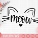 Meow Svg Kitty Svg Cat Svg Crazy Cat Lady Svg Cat Mom Svg Cute Cat Svg ...