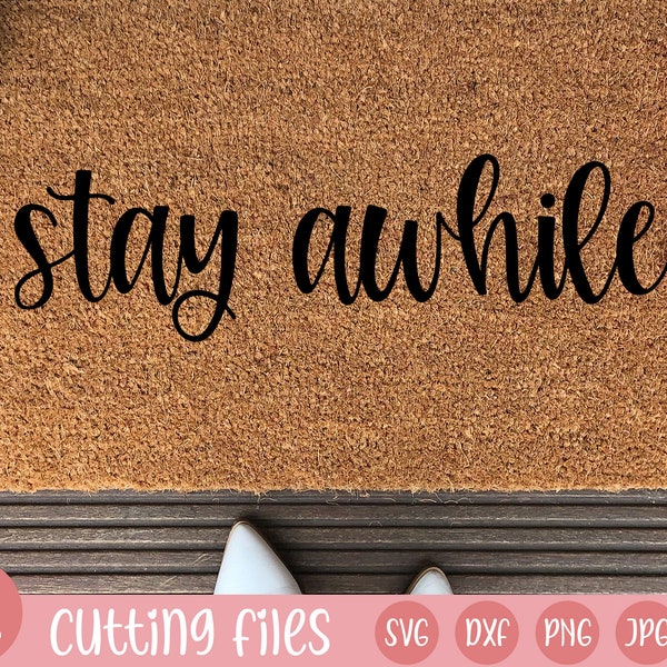 Stay Awhile Canvas - Etsy