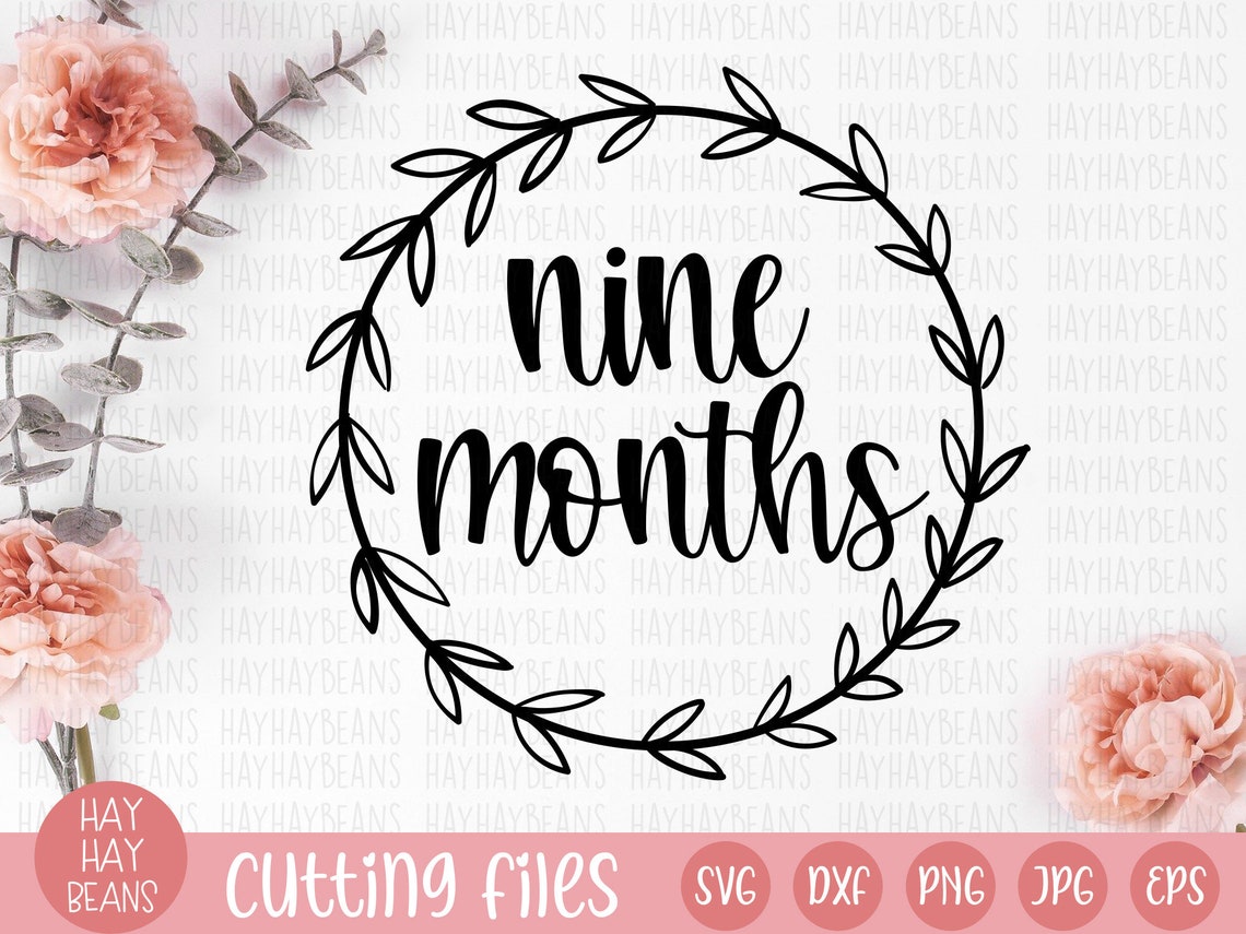 Nine Months Svg Baby Milestones Svg Baby Svg Ninth Month - Etsy