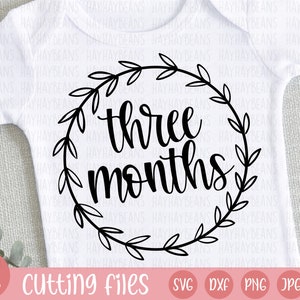 Three Months Svg | Baby Milestones Svg | Baby Svg | Third Month Svg ...