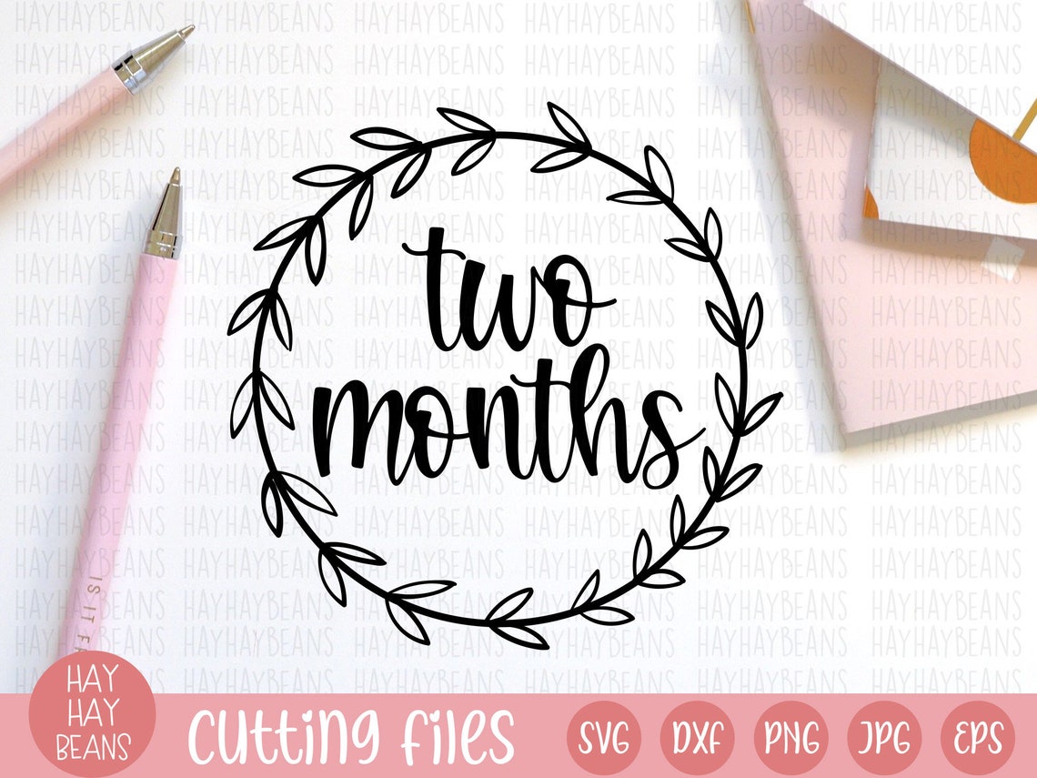 Two Months Svg Baby Milestones Svg Baby Svg Second Month - Etsy
