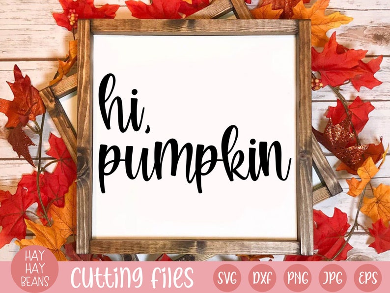 Hi Pumpkin Svg Fall Svg Fall Svg File Fall Doormat Svg | Etsy