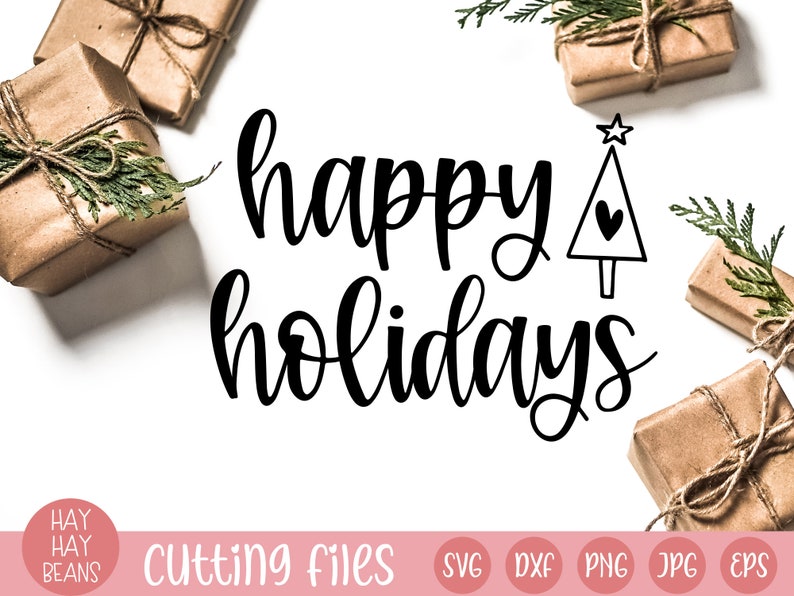 Happy Holidays Svg Christmas Svg Holidays Svg Happy - Etsy