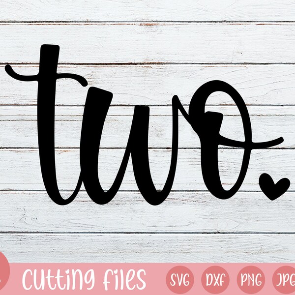 Two Svg - Etsy