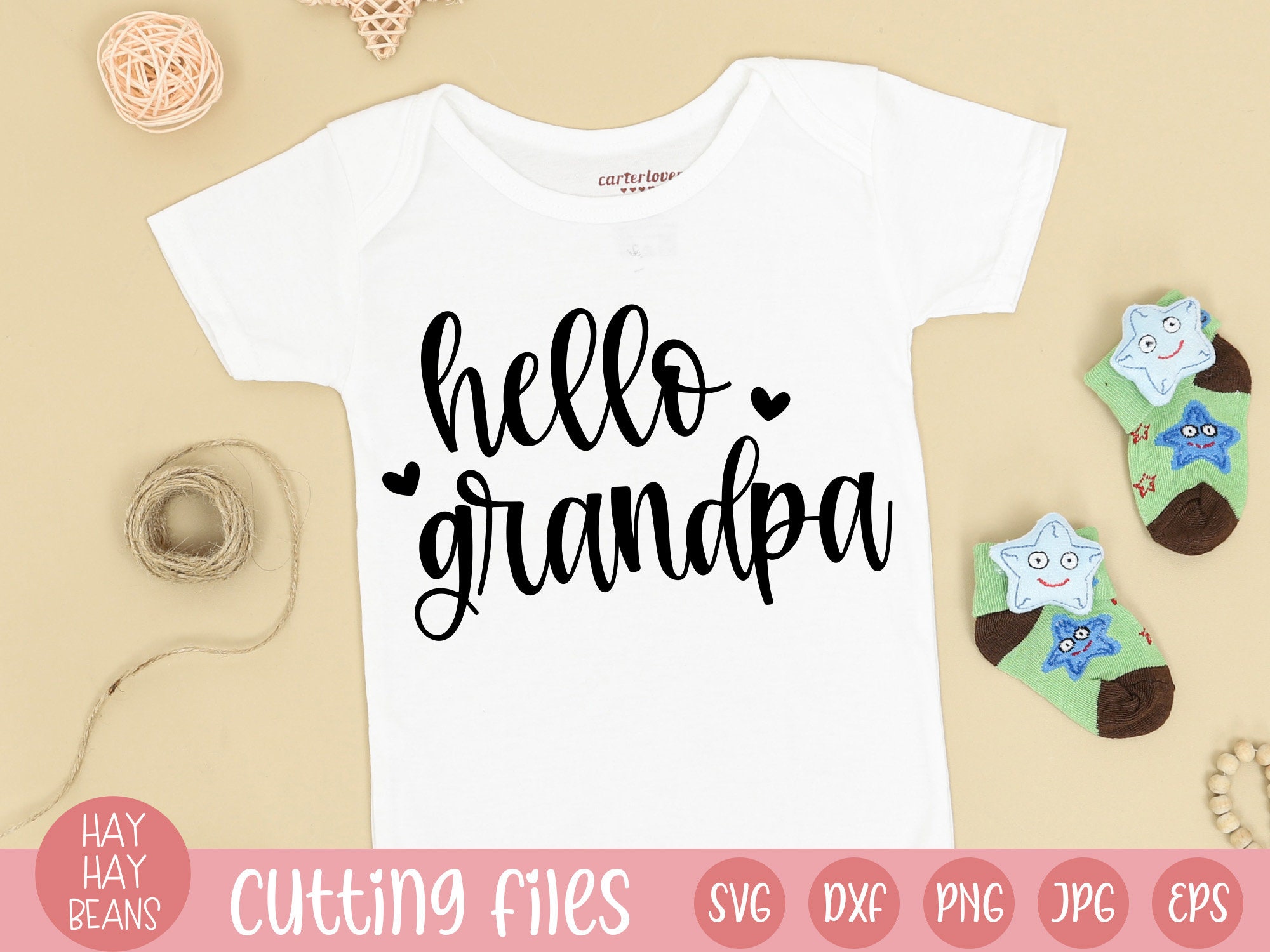 Hello Grandpa Svg | Pregnancy Announcement Svg | Baby Announcement Svg ...