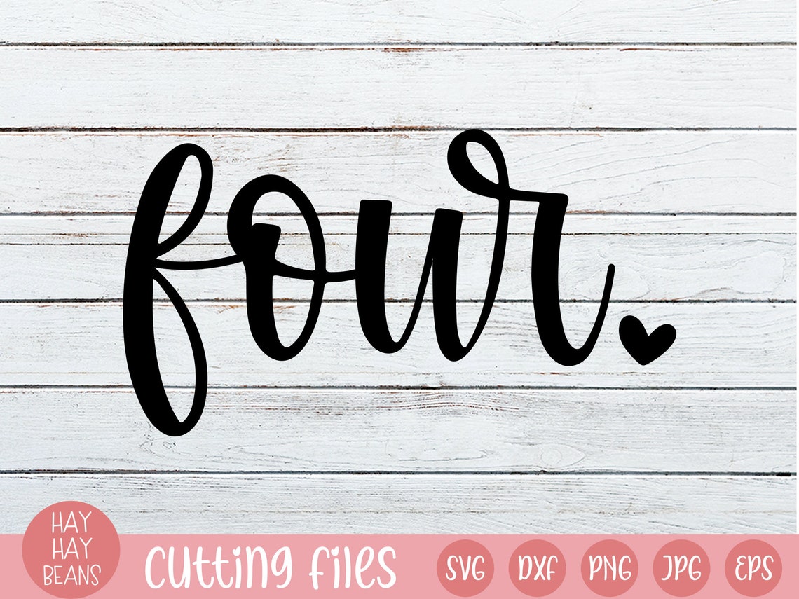 Four SVG Fourth Birthday Svg Birthday Girl Svg 4th - Etsy