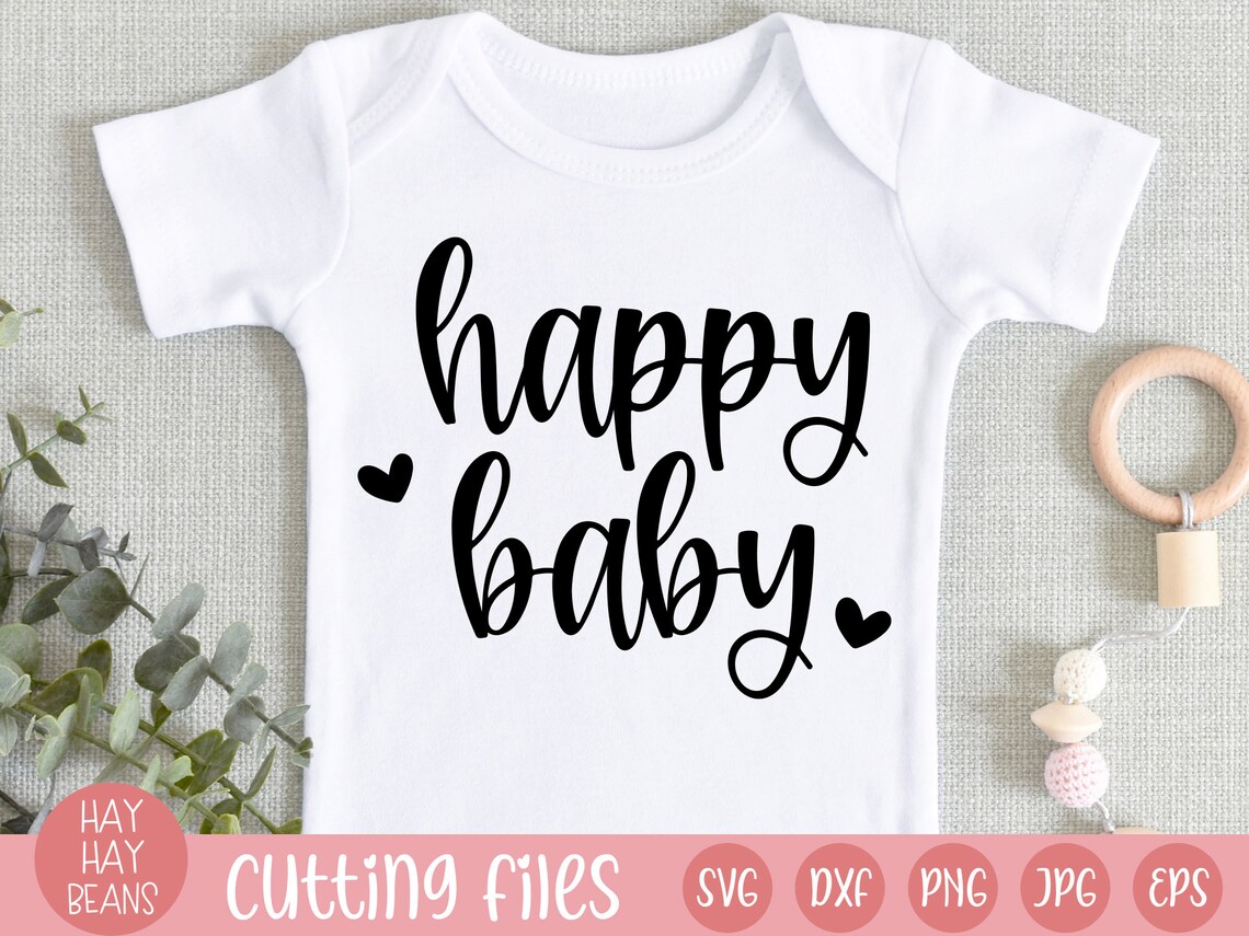 Happy Baby Svg | Baby Girl Svg | Baby Svg File | Baby Clothes Svg File ...