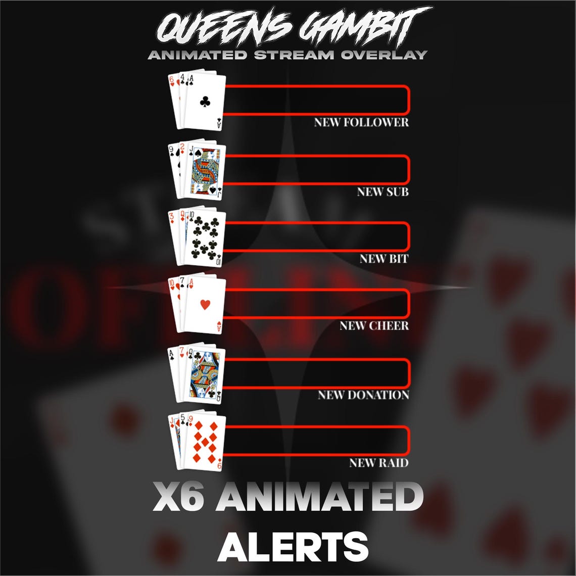 Animated Background Stream Overlay - Queens Gambit, Casino Scene ...