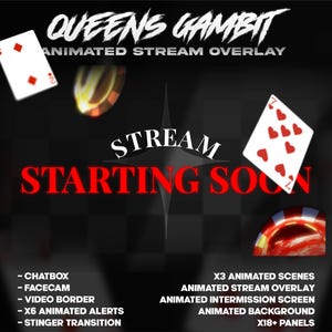 Animated Background Stream Overlay - Queens Gambit, Casino Scene ...