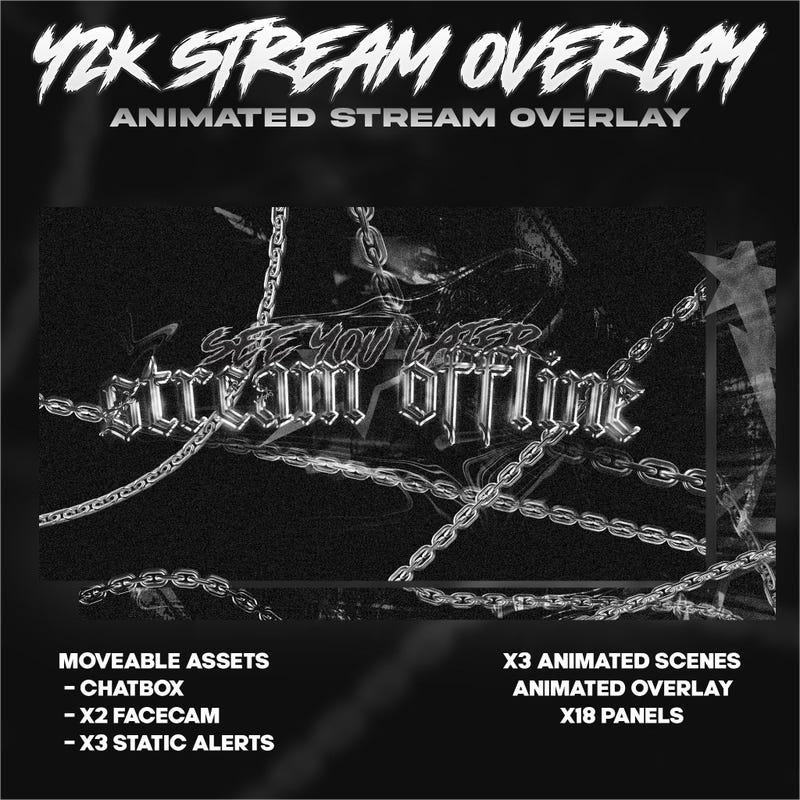 Y2k Stream Overlay Packs - Etsy
