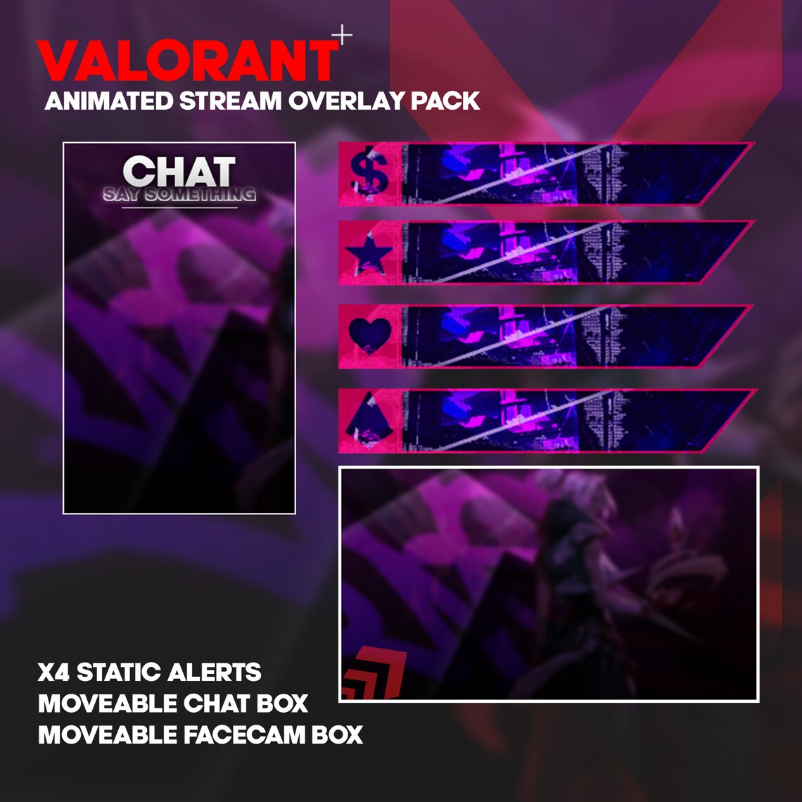 Valorant Animated Stream Overlay Pack - Etsy
