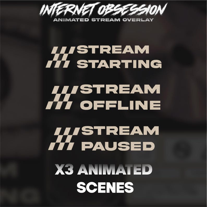 Y2K Brutalist Animated Stream Overlay: Internet Obsession - Etsy