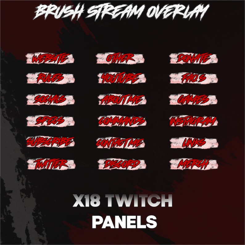 Animated Brush Stroke Stream Overlay, Grunge Style - Etsy