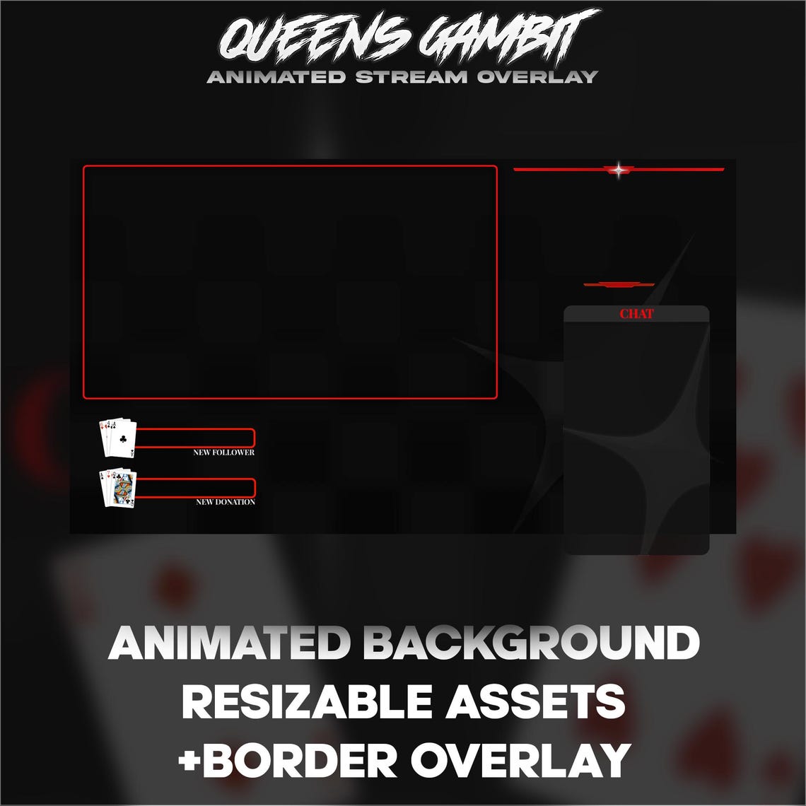 Animated Background Stream Overlay - Queens Gambit, Casino Scene ...
