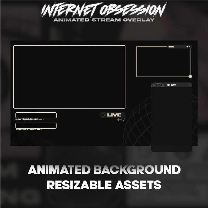 Y2K Brutalist Animated Stream Overlay: Internet Obsession - Etsy Canada