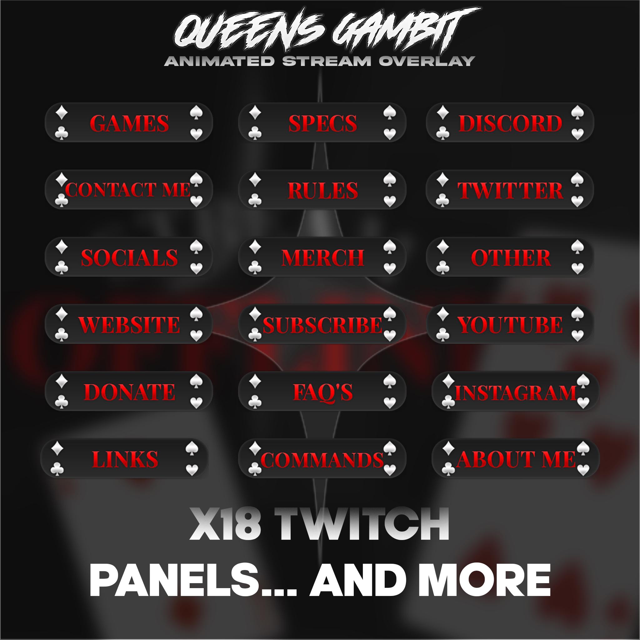 Animated Background Stream Overlay - Queens Gambit, Casino Scene ...
