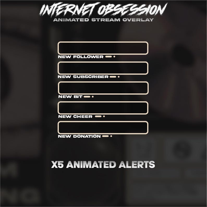 Y2K Brutalist Animated Stream Overlay: Internet Obsession - Etsy