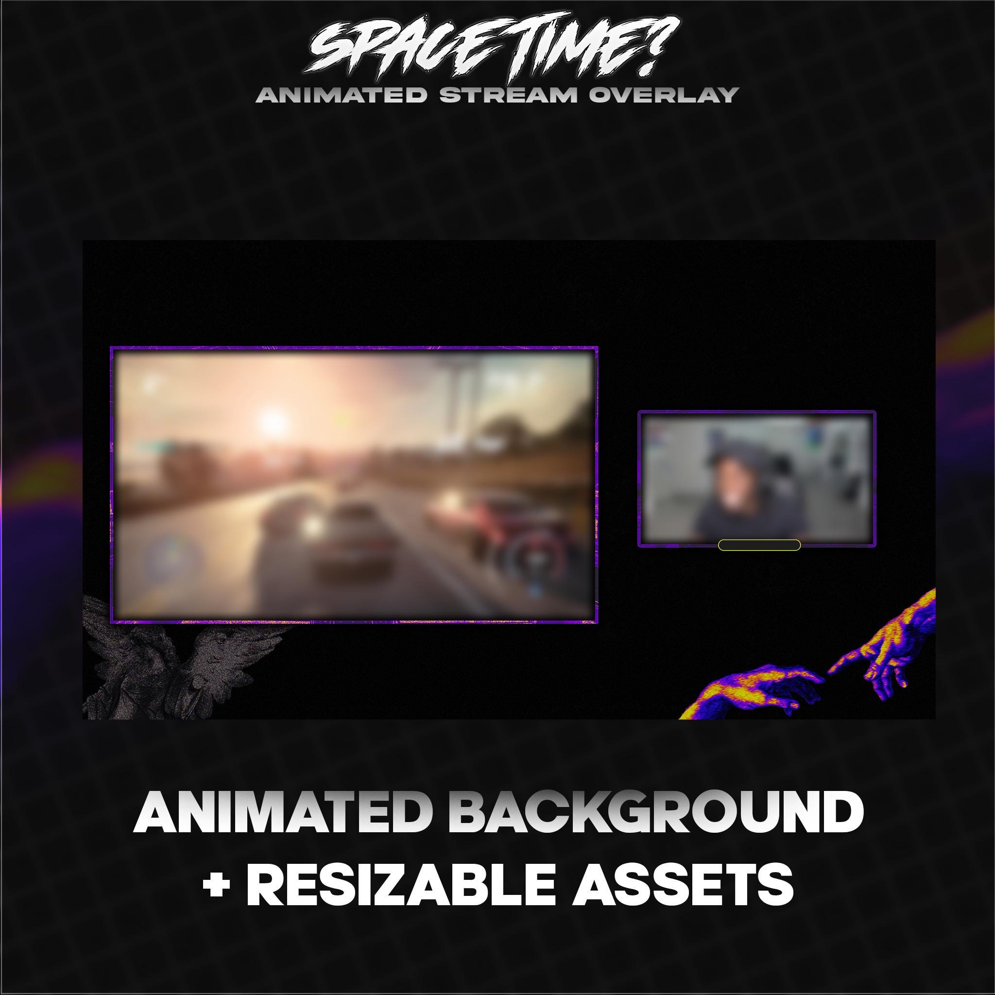 Trendy Y2K Ancient Greek Aesthetic Stream Overlay: Space Time, Twitch ...