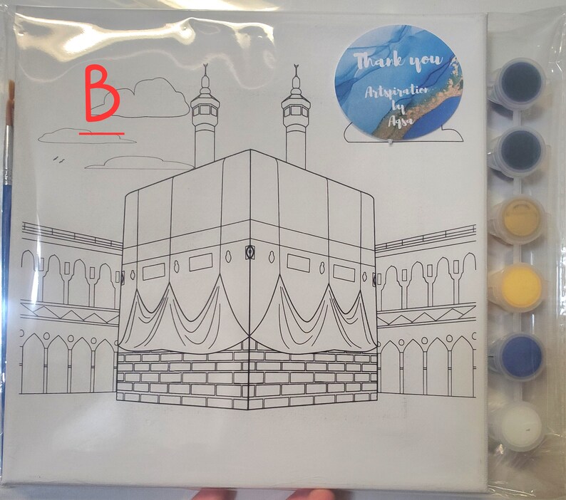 Ramadan Eid Canvas Painting Kit - Etsy
