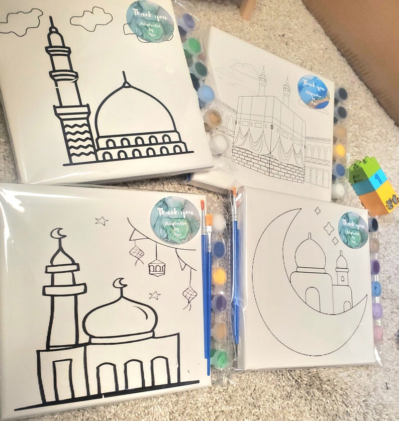 Ramadan Eid Canvas Painting Kit - Etsy