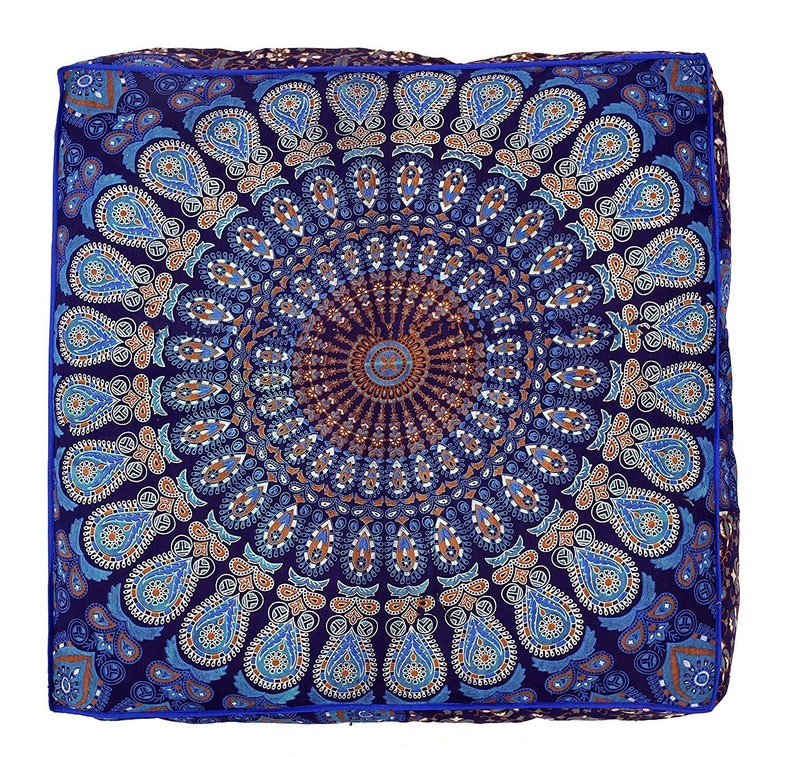Multi Mandala Floor Cushions Cover Indian Tapestry 35X35 | Etsy