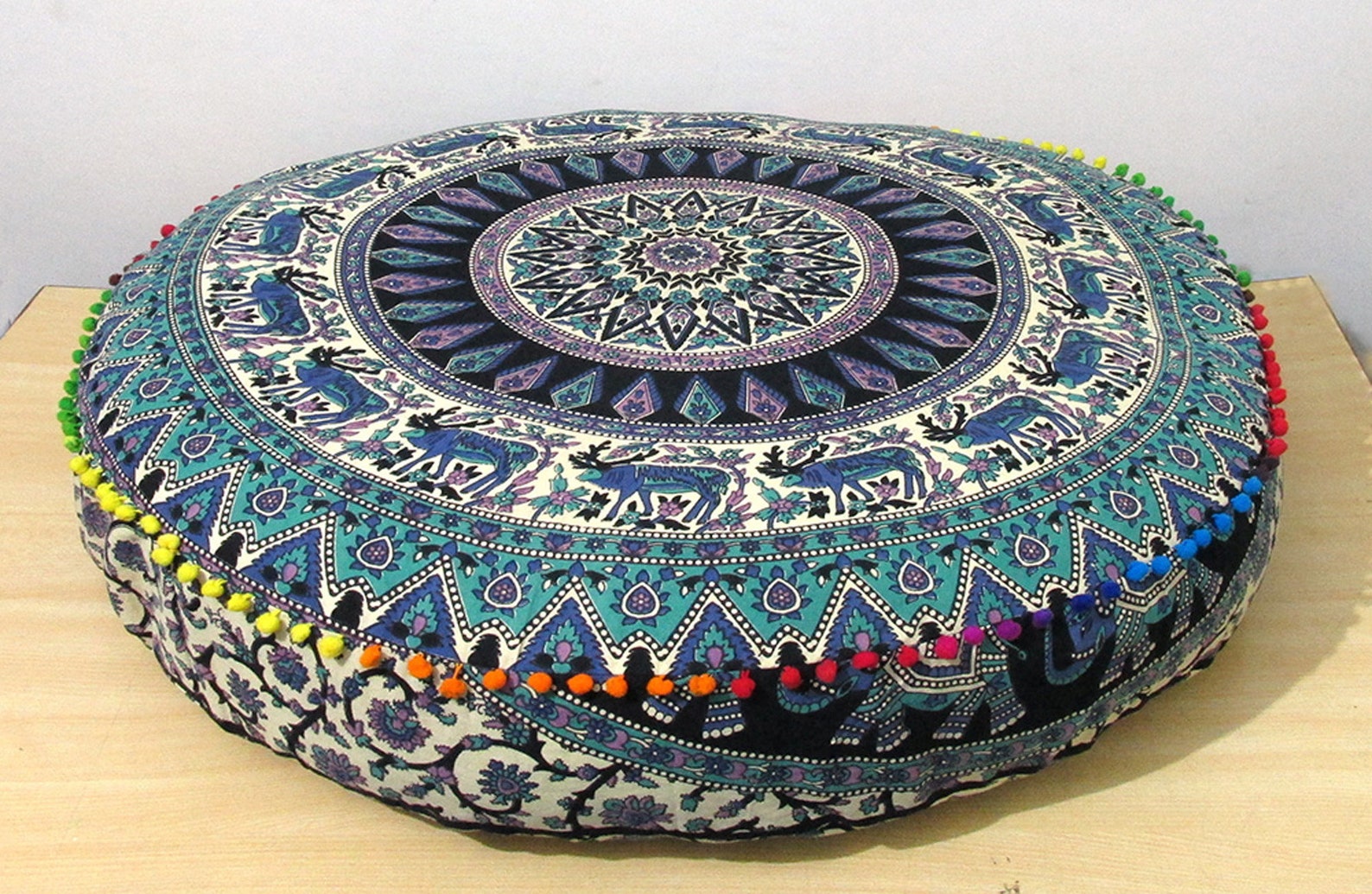 Mandala Floor Cushions Cover Indian Tapestry 35X6 Inches - Etsy