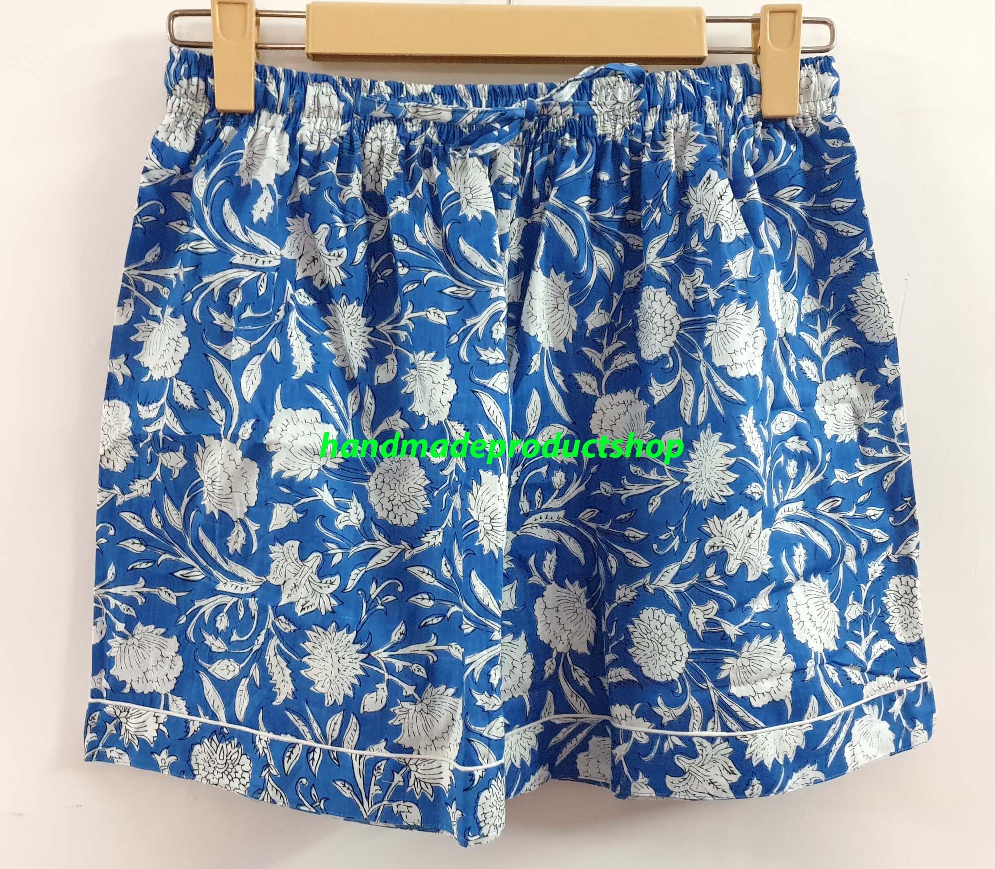 Handblock Print Night Shut Pajama Set With Hot Pant Night - Etsy