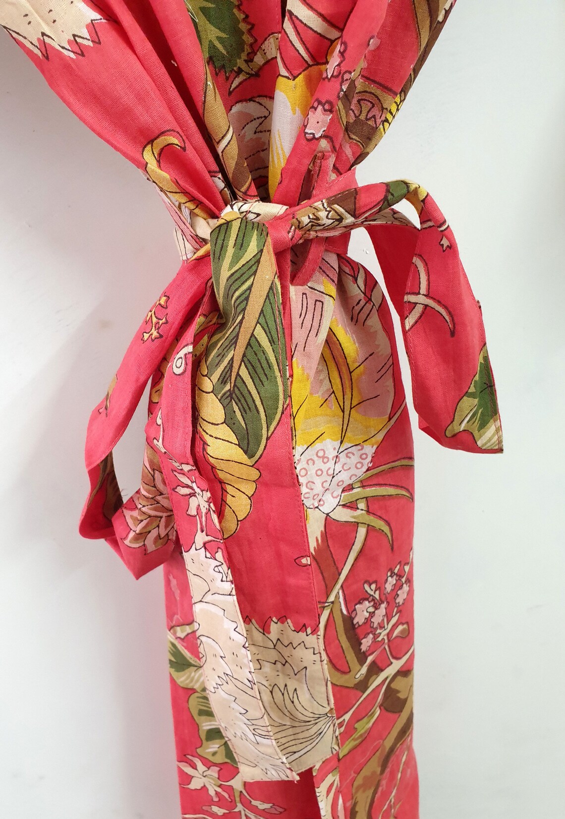 Cotton Kimono Floral Print Kimono Robe Kimono Cover up Bath | Etsy