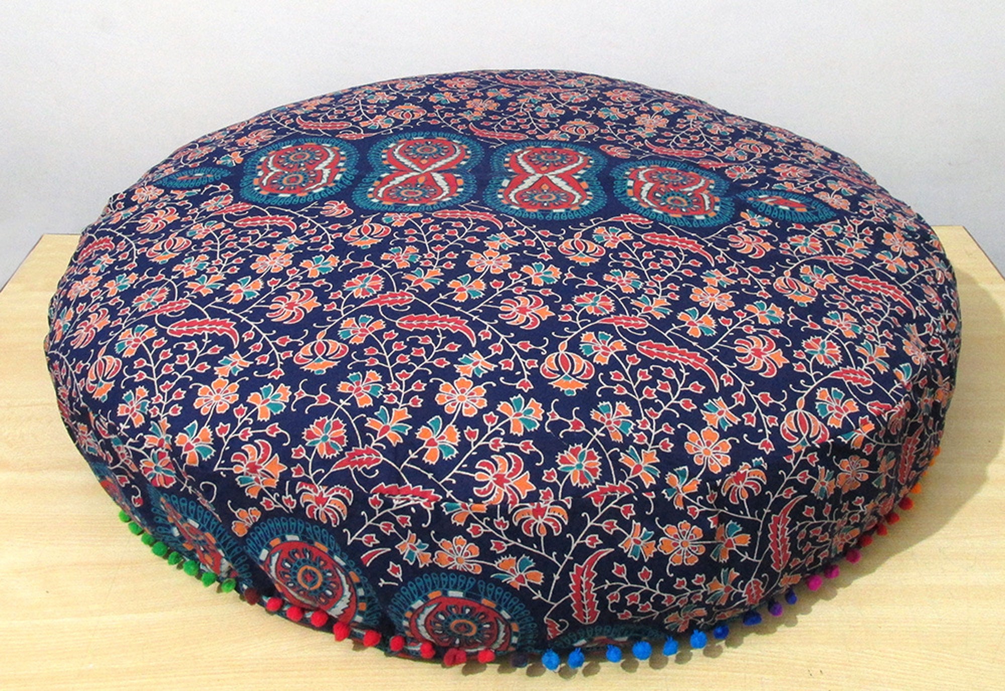 Multi Color Mandala Floor Cushions Cover Indian Tapestry 35X6 - Etsy